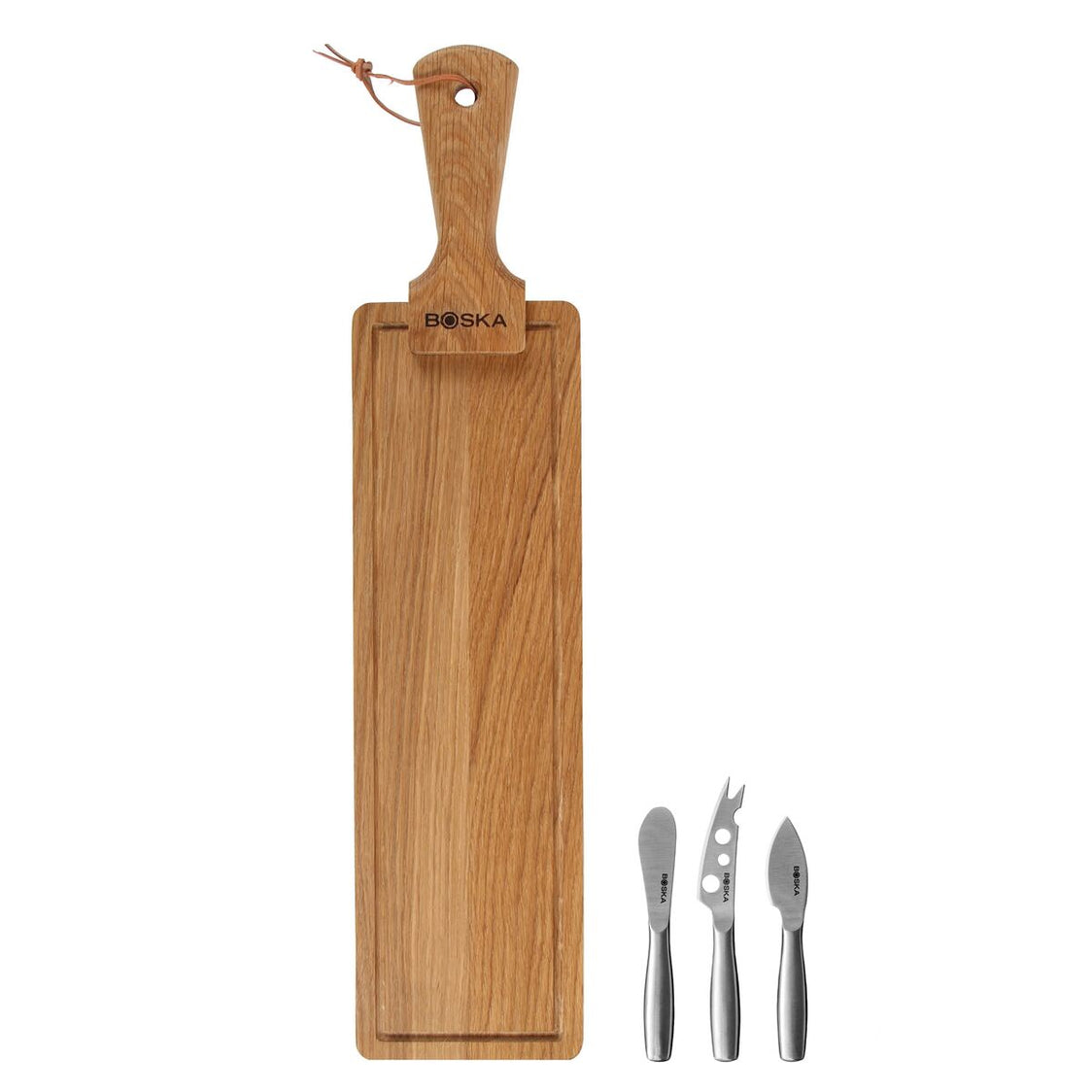 Cheese Set Friends - Compact Serving Board with Knives | Oak ...