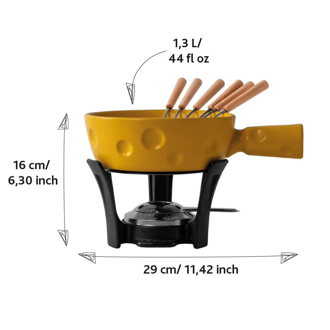 Fondue Set Super Cheesy: Fun Cheese Fondue Set | Perfect Gift | BOSKA ...