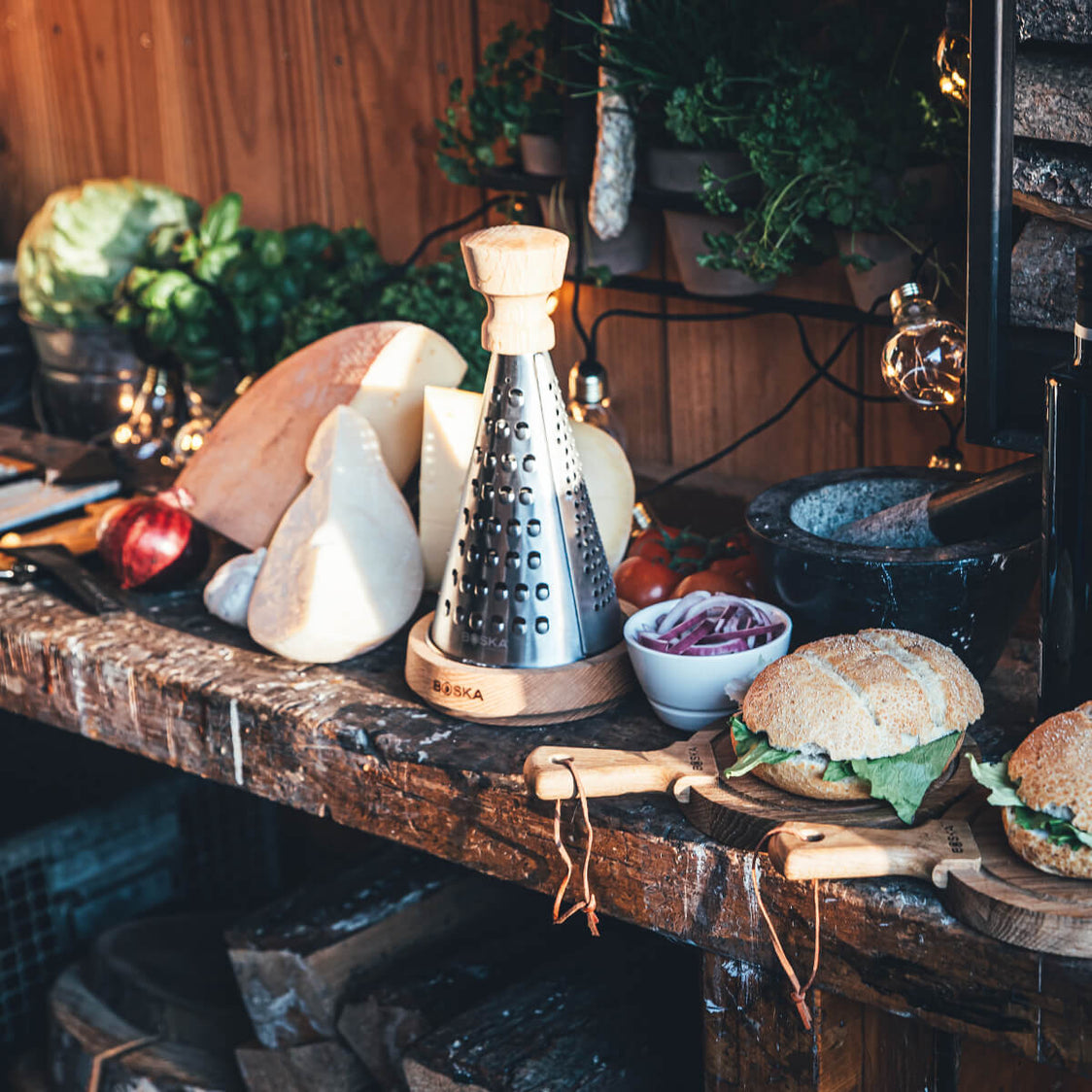 Table Grater Oslo: Three-Sided Grater | Stainless Steel & Oak Wood ...